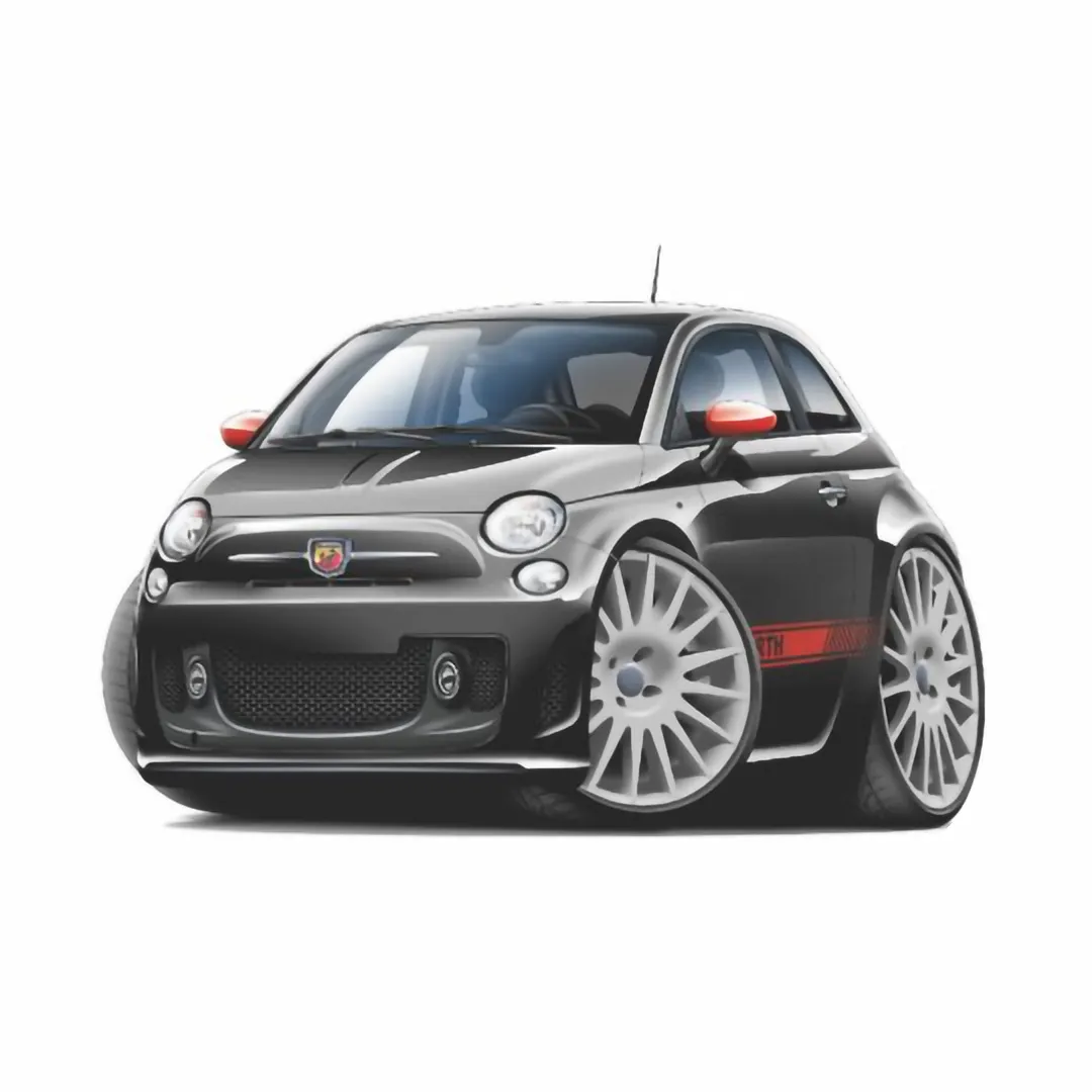Fiat500 cartoon sticker - Outdoor Kleding, Gereedschap & Schoenen | Tot ...